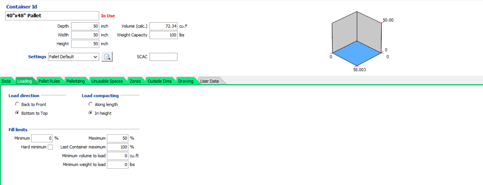 How to set Fill limits on containers – MagicLogic